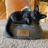 Ceramic Engraved Painted Cat Cremation Urn With Plastic Name - Etsy Canada