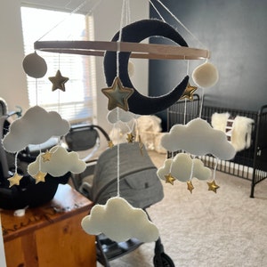 Neutral Baby Mobile Starry Night Baby Mobile Baby Crib - Etsy