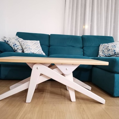 Transformation Table 2in1 Dining/coffee Natural Solid Wood Coffee Table ...