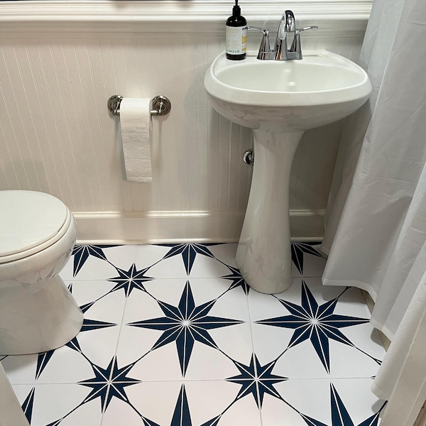 Ginger & off White Checker Solid Tile Wall Stair Floor Self Adhesive ...