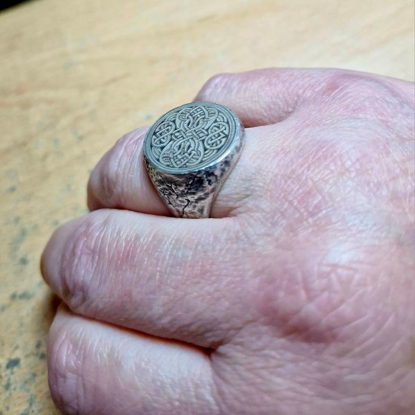 Viking Silver Ring, Brutalist Men Ring, Sterling Silver Band - Etsy UK