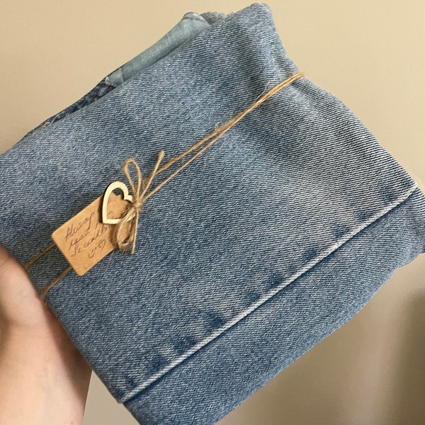Denim Legs Scrap Bundle , Denim DIY Project Fabric , Slow Stitching ...