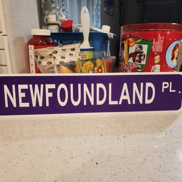 Newfoundland, Newfoundland Lover, Newfoundland Sign, Custom Street Sign ...