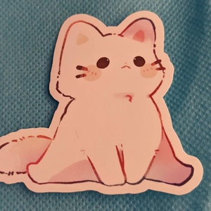 Sitting Kitty Vinyl Sticker/ Laptop Stickers/ Cute Stickers - Etsy
