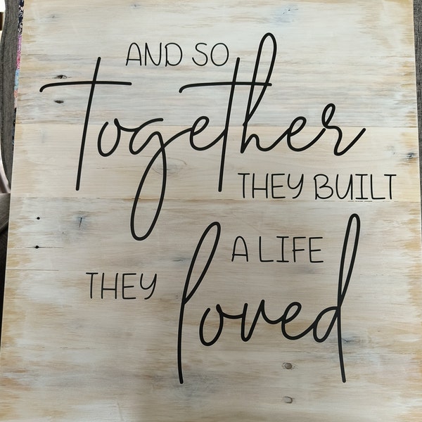 And so Together Wall Decal, A Life Together Wall Decal, They Built A ...