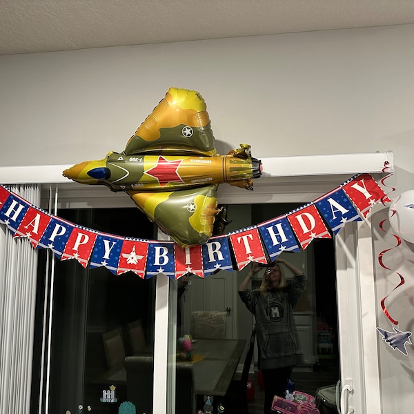 Fighter Jet Balloon 38 Inch Jumbo Military Fighter Jet Balloons ...