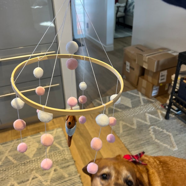 Dog Baby Mobile, Labrador Mobile Nursery, Golden Retriever Mobile, Baby ...