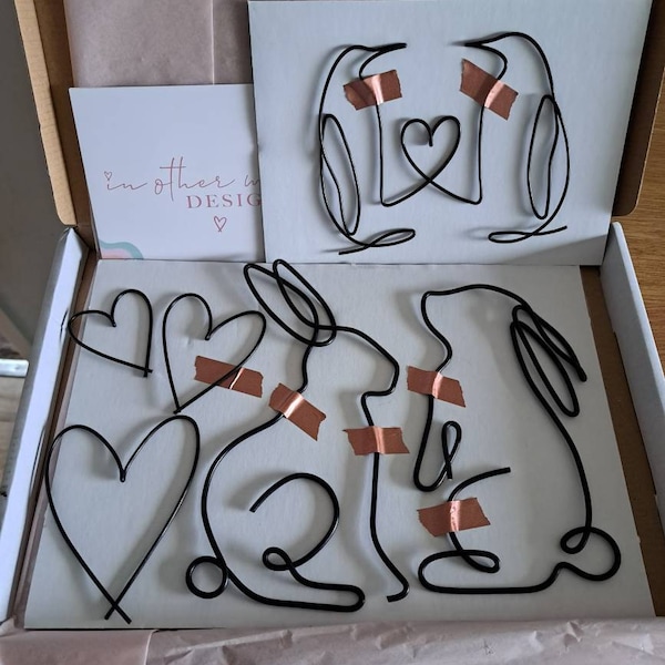 Wire Rabbits | Wire Words | Pet Gifts | Decor | Bunny | Animal Lover - Etsy