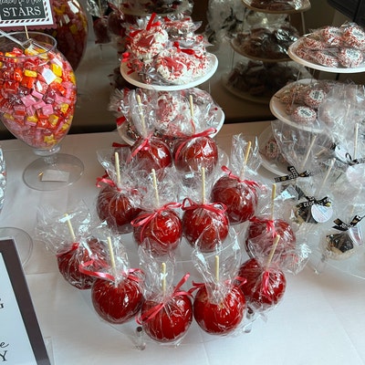 White Candy Apples - Etsy