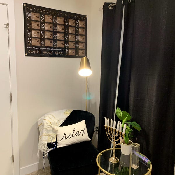 Hebrew Israelite Paleo Hebrew Language Banner, Pictographic Hebrew ...