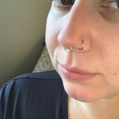 Nose Ring . FINE Wire. 4mm to 14mm . Choose Material. Nose - Etsy