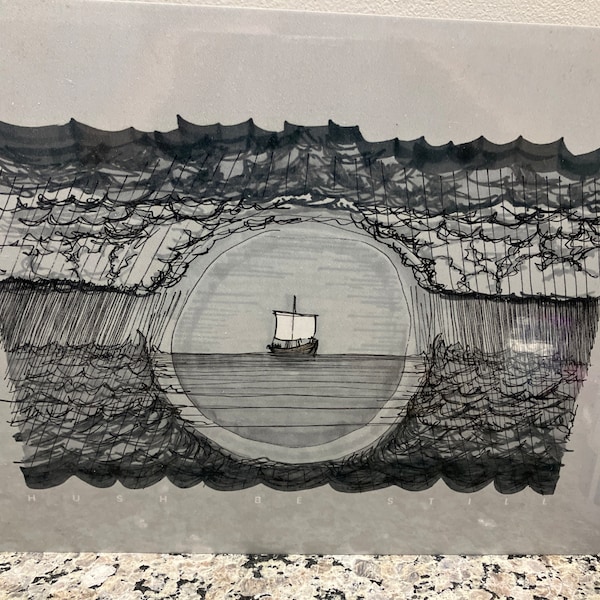 Hush Be Still, DIGITAL PRINT!, Jesus Stills Sea, WALL Art, Jesus Art ...