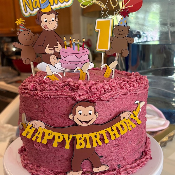 Curious George Cake Topper - Etsy