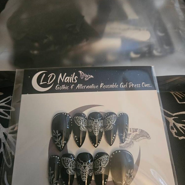 Kitty Cat Claws, Press on Nails, Gothic Nails, Goth Press on Nails ...