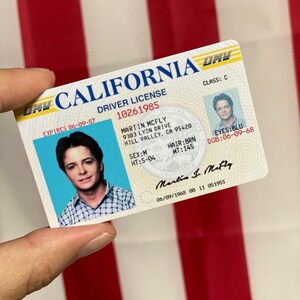 Marty Mcfly ID CARD Back to the Future Michael J Fox - Etsy