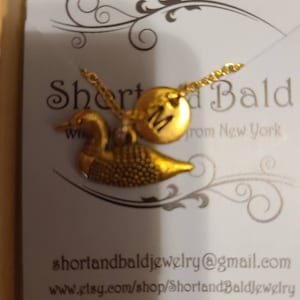 Loon Charm Necklace, Gold Loon Charm, Divers, Loon Bird Necklace ...