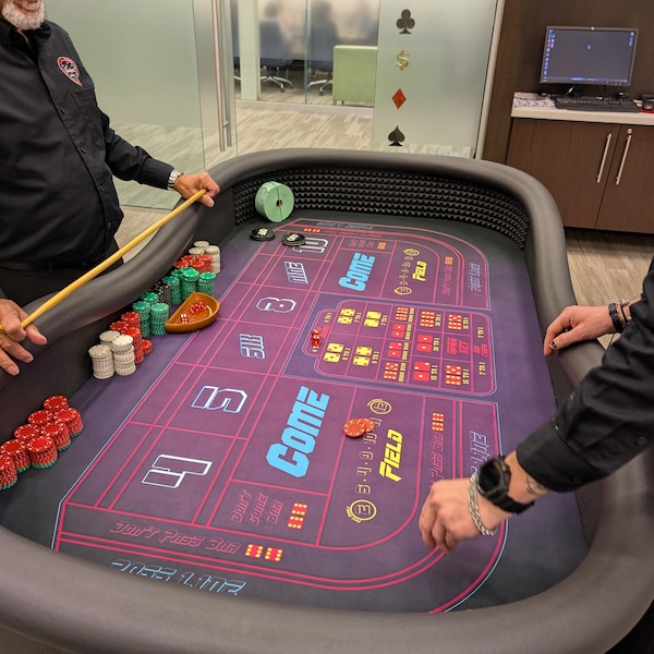 Off the Diamond Wall Craps Table With Folding Legs / Made in the USA - Etsy