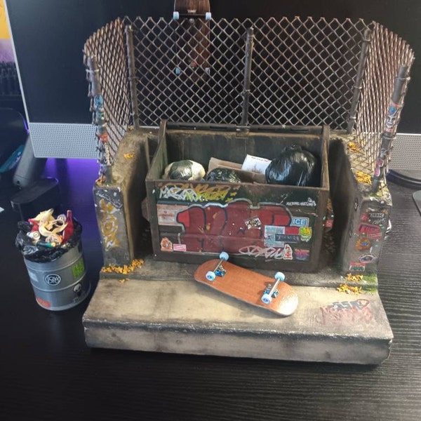 Custom High Level Ramps Fingerboard Weathered Graffiti Trash Can - Etsy