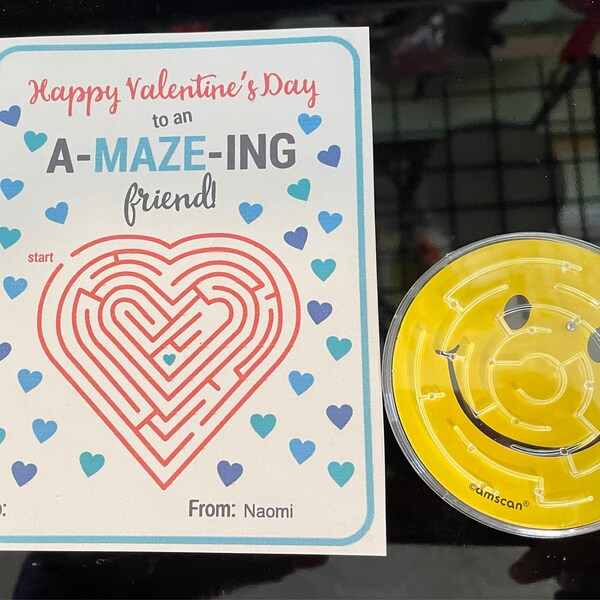 PRINTABLE Valentines for Kids | Maze Valentines | Boy Valentine Cards ...
