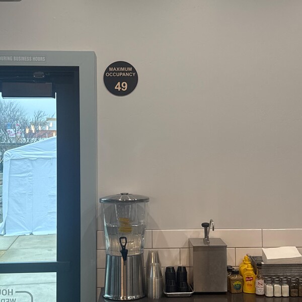 Maximum Occupancy Sign, Maximum Room Occupancy, Hotel, Restaurant ...