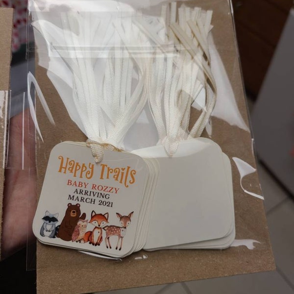 Happy Trails Tags,happy Trails Baby Shower Tags,trail Mix Tags,happy ...