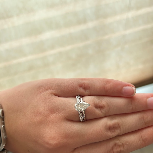 1 Carat Real Diamond Engagement Ring for Women, Oval Diamond Engagement ...