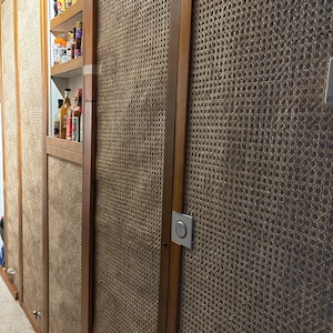 Rhombic Pattern Natural Cane Sheet Rattan Closed Weave Cane Webbing ...