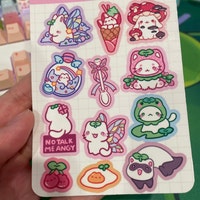 Cute Stationary Sticker Sheet - Etsy