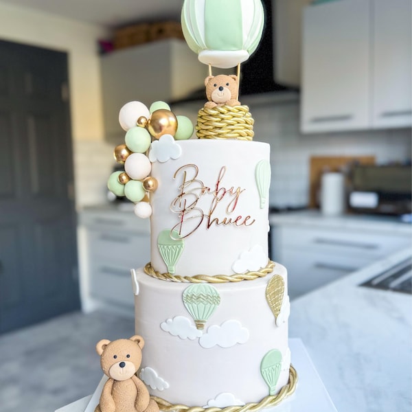 Acrylic Baby/babi 'name' Cake Topper or Charm. Various Fonts, Colours ...
