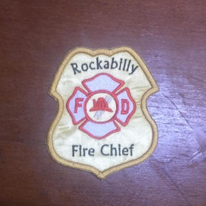 Your Name on a Fire Chief Badge Patch! Custom Made! - Etsy