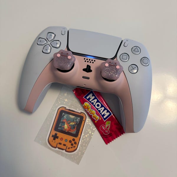 Thumb Grips - Nintendo Switch/oled - Violet & Pink Chonky Stars - Thick ...