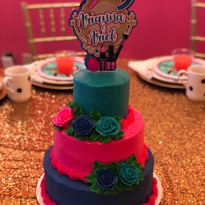 Spa Party Cake Topper, Sleepover Party Decorations, Pamper Party ...