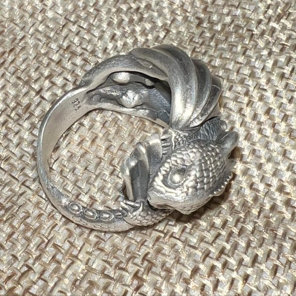 Toothless Ring Sterling Silver, How to Train Your Dragon Ring, Unisex ...