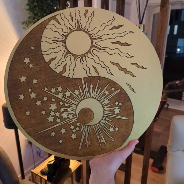 Ethnic Mayan Empire Black & Gold Wood Calendar - Laser Cut Engraved ...