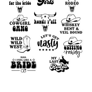 Last Rodeo Bachelorette SVG & PNG Bundle, Last Hoe Down Cowgirl Western ...