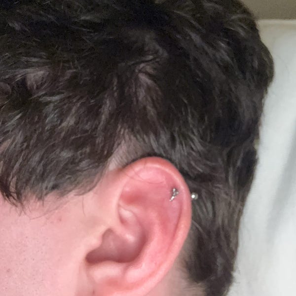 16g Teardrop Medusa Ring • Lippy Loop Labret • Surgical Steel Lip Ring ...