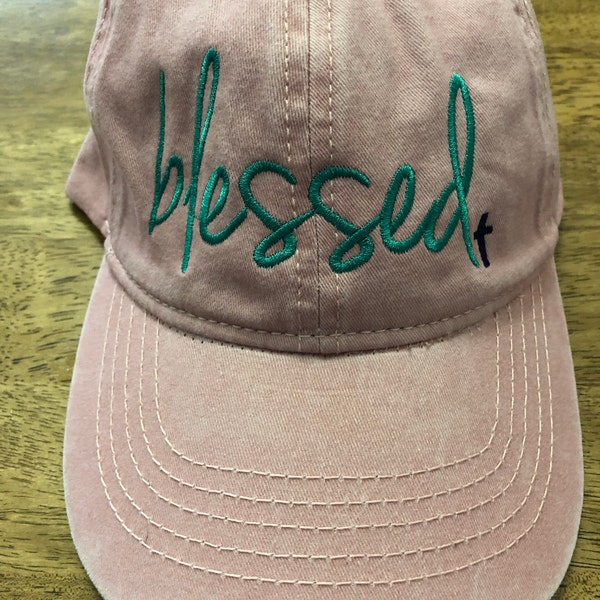 Baseball Hat Cap Embroidery Design, Blessed Machine Embroidery Design ...