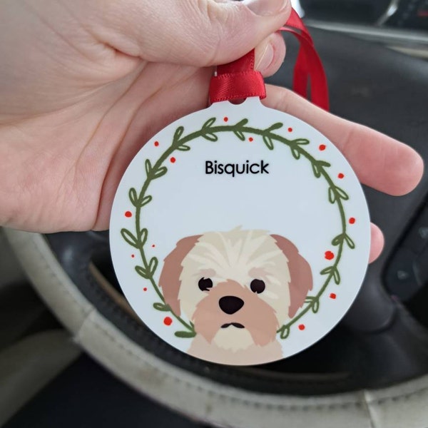 Personalised Christmas Dog Bauble / Christmas Tree Ornament - Etsy