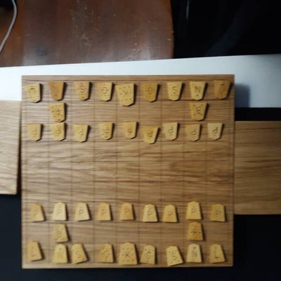 Chu Shogi Game Set. Handmade Solid Walnut Middle Shogi. - Etsy