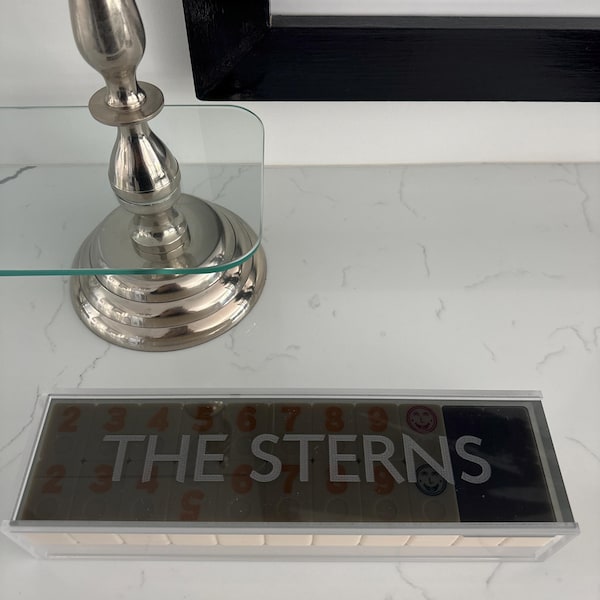 Personalized Acrylic Rummy Set | Modern Lucite Rummikub | Free ...