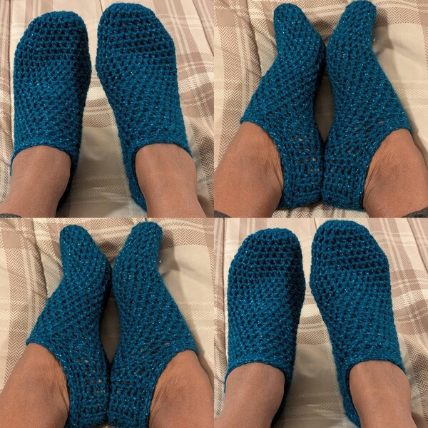 Footie Socks, Footie Slippers Crochet Sock PATTERN - Etsy