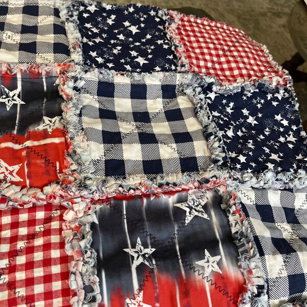 Custom Order Cotton Rag Quilt Throw, Made to Order Quilt - Etsy