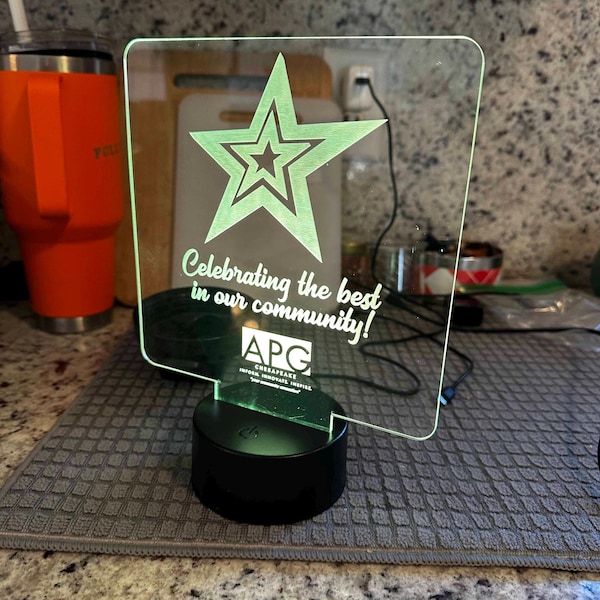 Acrylic LED Sign, LED Centerpiece, Bar Mitzvah Centerpiece, Sweet 16 ...