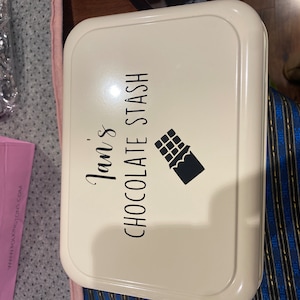 Personalised Chocolate Stash Tin With Easy Glide Lid - Etsy UK