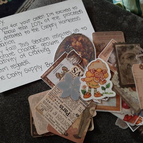 20pc Mini Junk Journal Mystery Grab Bag - Stickers - Vintage - Ephemera ...