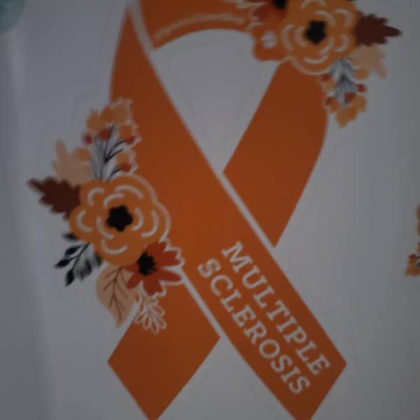 Multiple Sclerosis Sticker, MS Awareness Sticker, Orange Awareness ...