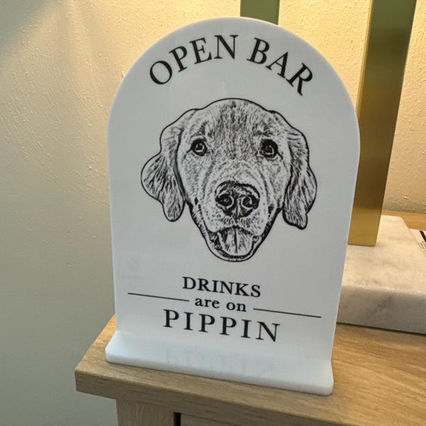 Blank Bar Menu Sign, Standing Wedding Menu Sign, Half Circle Round Top ...