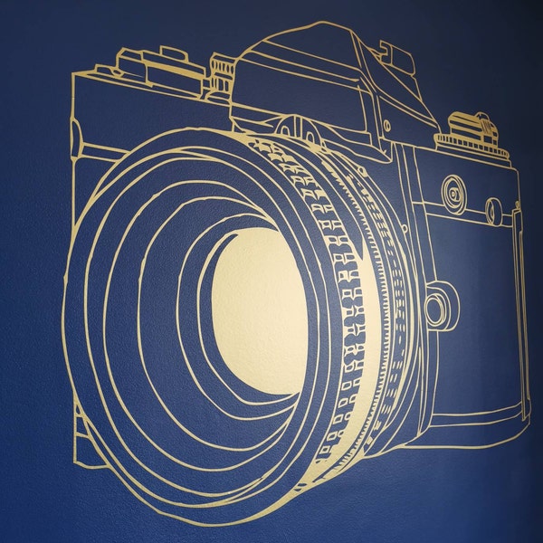 SLR Camera Decal Sticker - Office Wall Sticker, Kids Room Wall Sticker ...