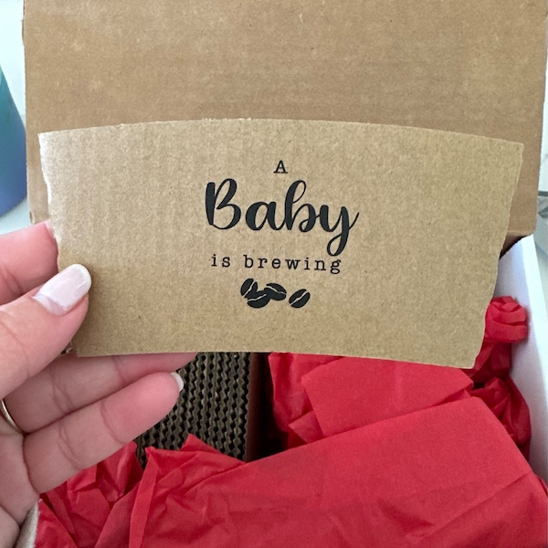 Baby Shower Coffee Cups A Baby is Brewing, Hot Cocoa Cup Sets, Gender ...