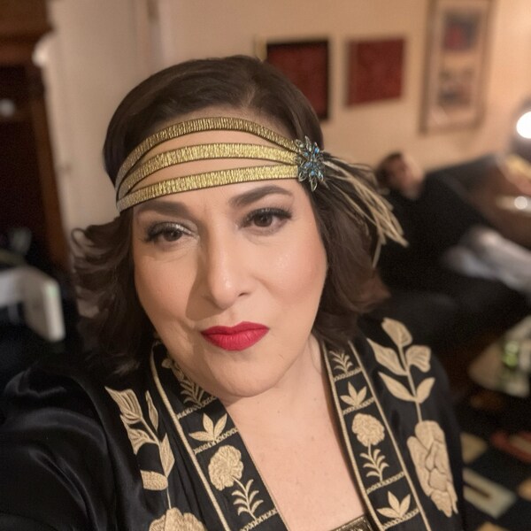 Mardi Gras Headpiece, Purple Green Gold Feather Headband, 1920s Mardi ...